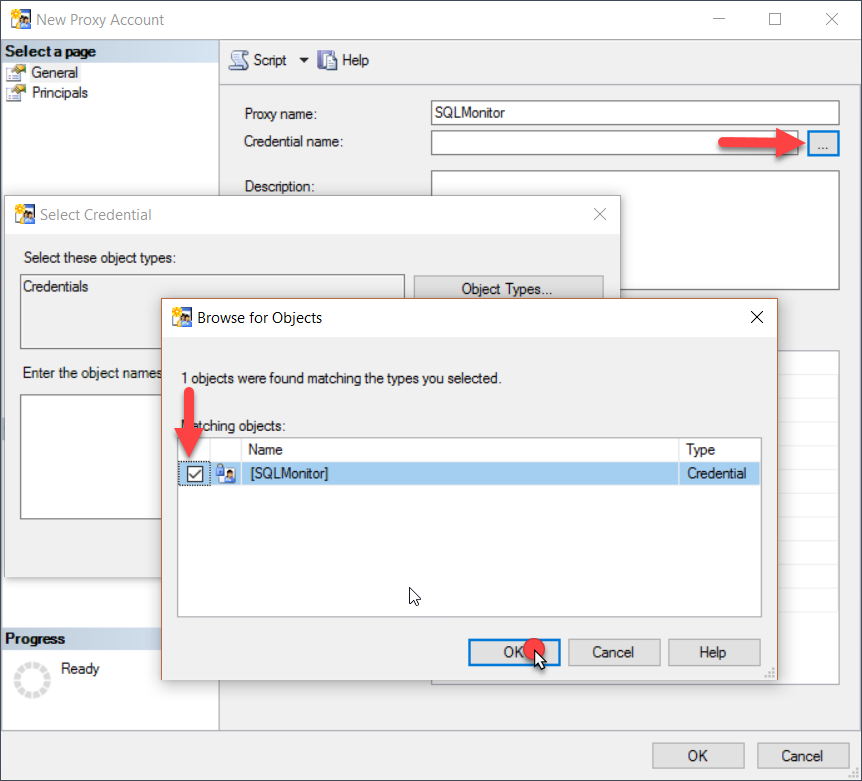 Cuentas proxy para SQL Agent