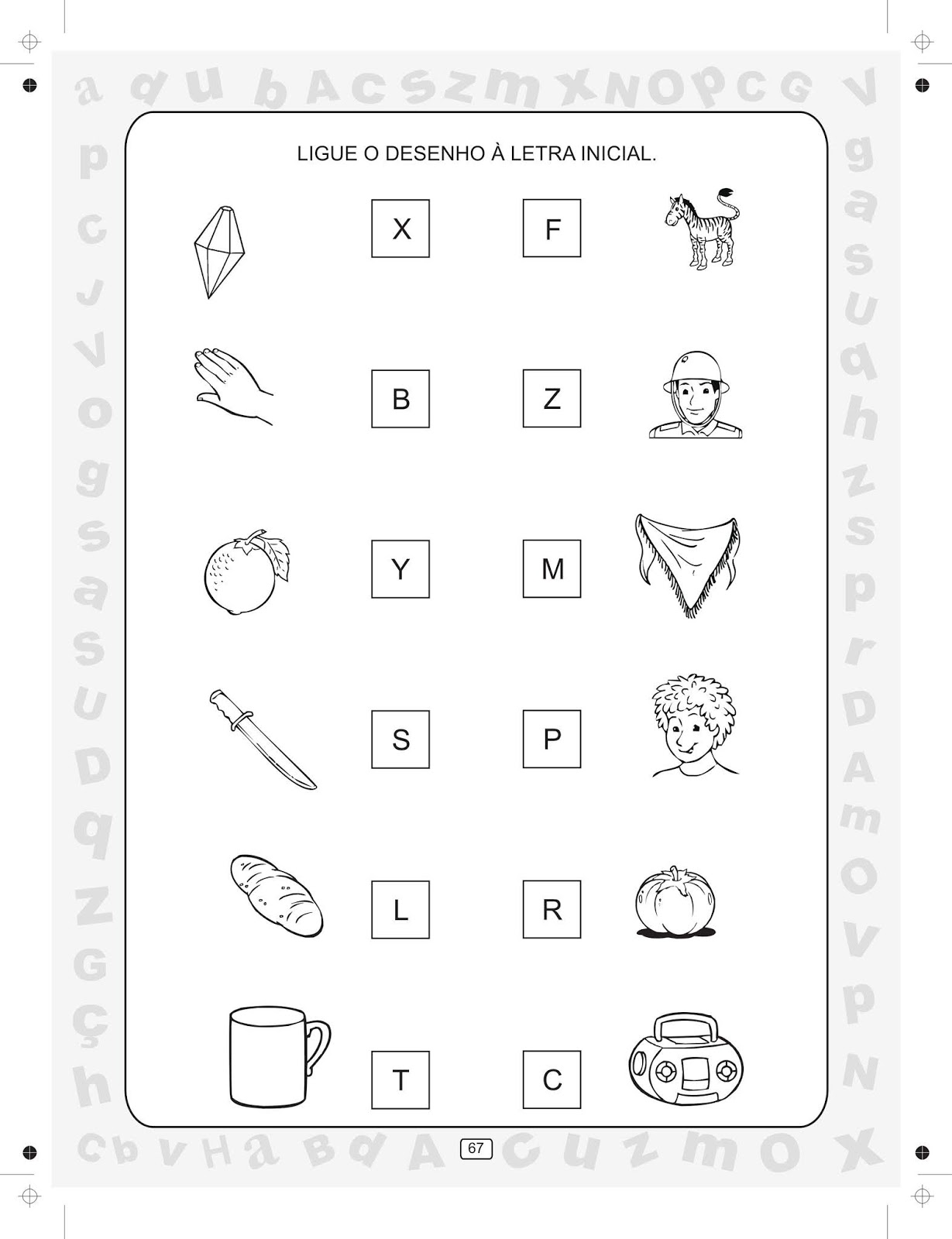 Portuguese alphabet activity ~ Atividade para imprimir