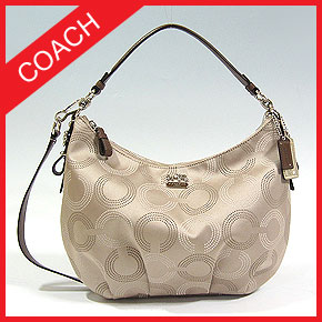 COACH MADISON DOTTED KHAKI HOBO 15929 - Azurebagz