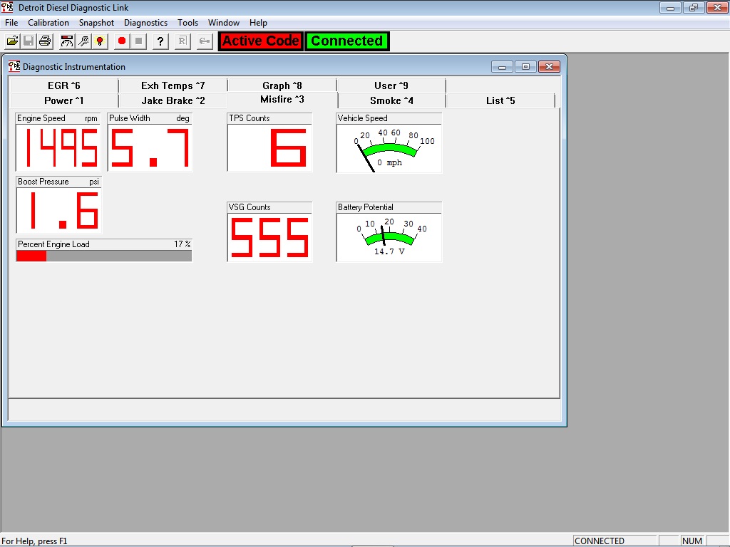 Diagnostic Instrumentation on DETROIT Engines (DDEC) using Detroit ...