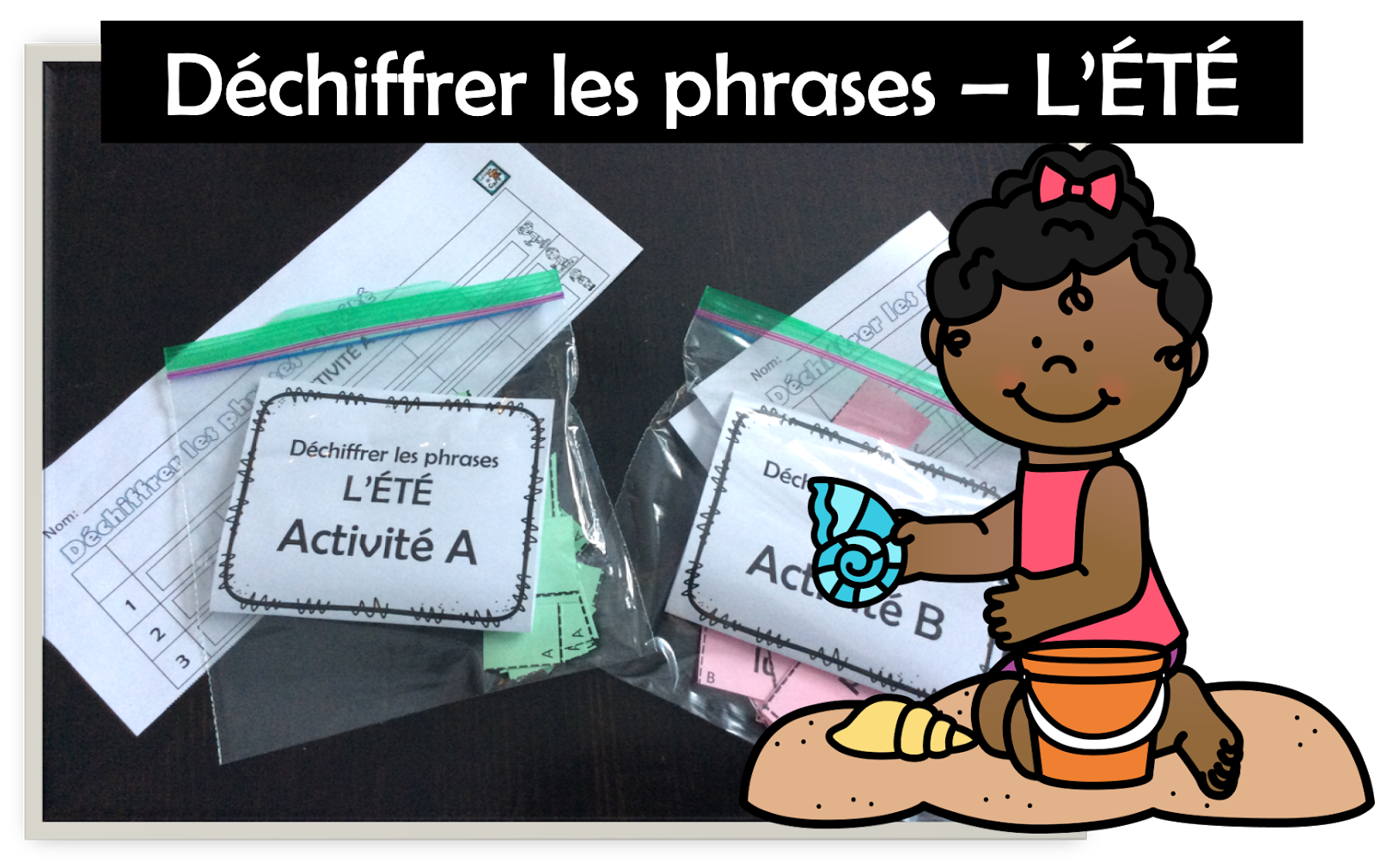 la classe de caro.: Déchiffrer les phrases – L’ÉTÉ