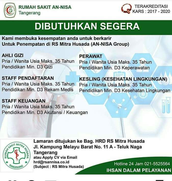 Lowongan Kerja Kesehatan Masyarakat Di Rumah Sakit - Perumperindo.co.id
