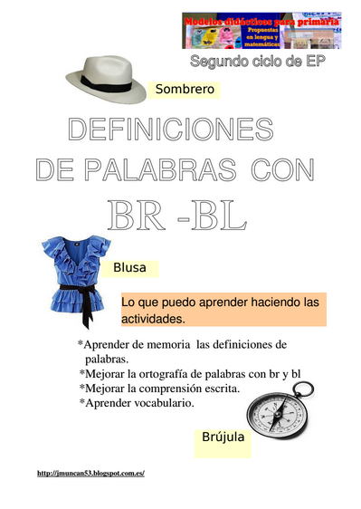 Empiezo 1º y 2º de Educación Primaria: Ortografía y vocabulario con Br/Bl