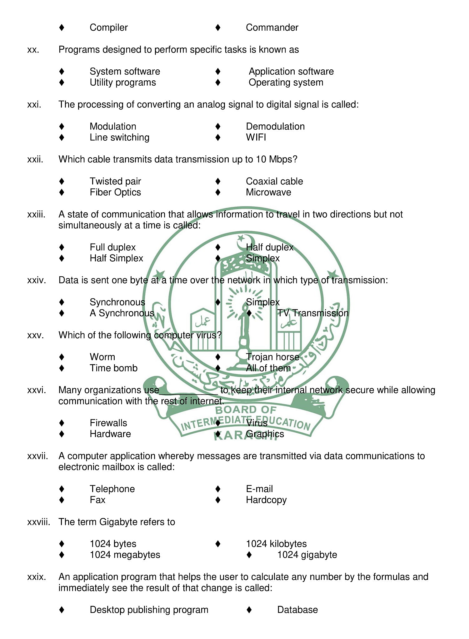 Education Is The Key To Success: Computer Science - Paper I - For Class ...