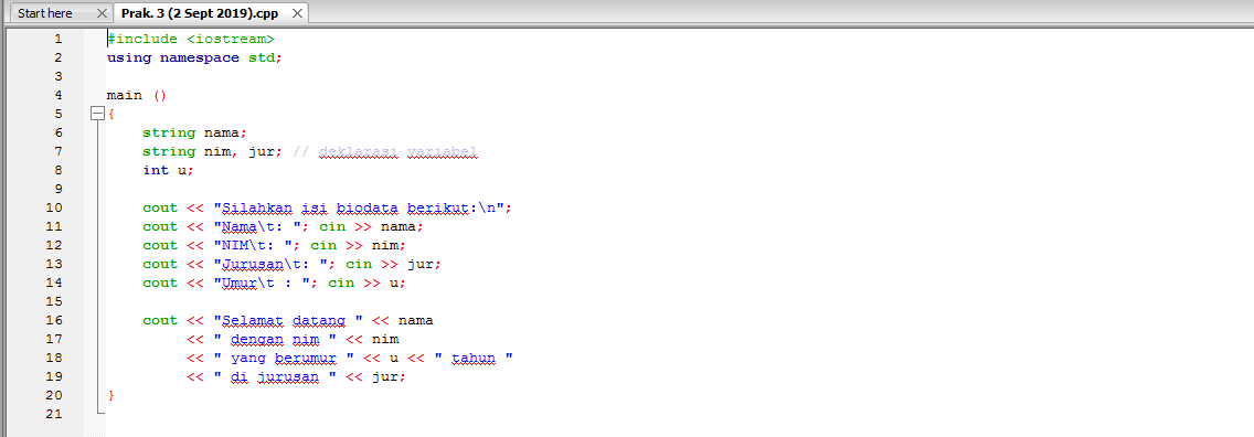 Input dan Output pada Bahasa Pemrograman C++ Input dan Output pada Bahasa Pemrograman C++