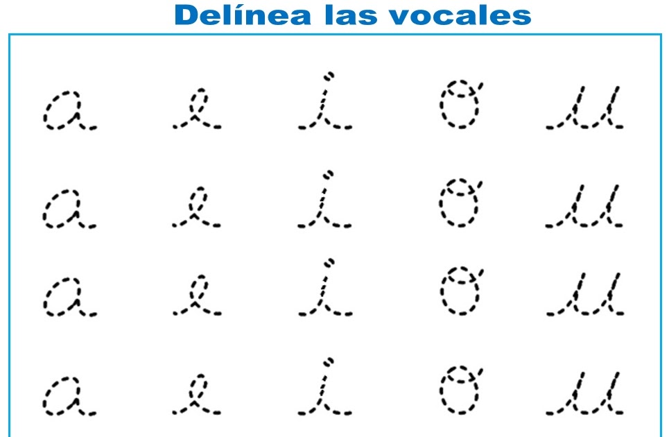 DE JESUS GÓMEZ: DELÍNEA Y TRAZA LAS VOCALES