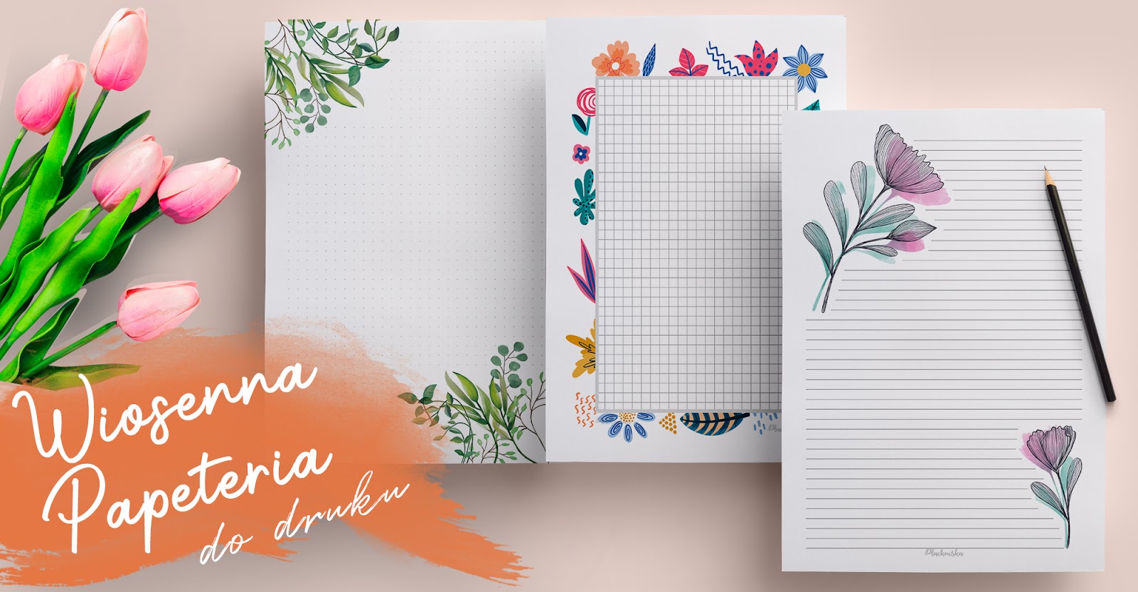 Darmowa wiosenna PAPETERIA do druku! - Notes - do pobrania - Planery ...