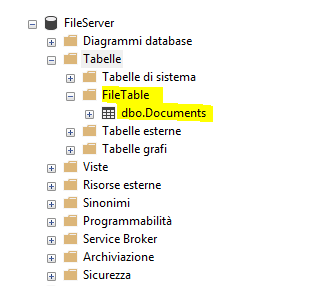 SQL Server, How to manage files in SQL Server. The Filetables feature