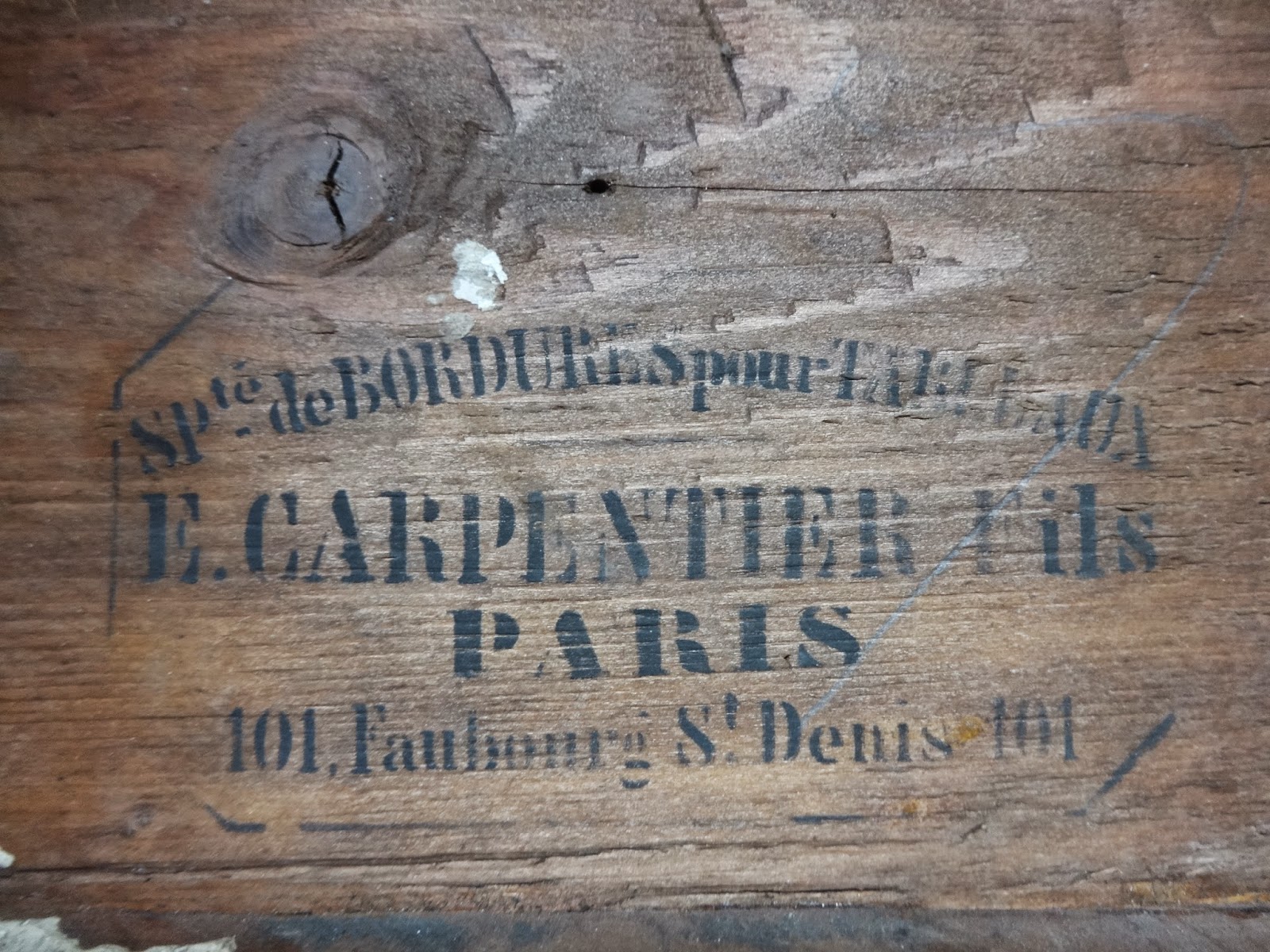 Picture Frame Labels: E. Carpentier Fils