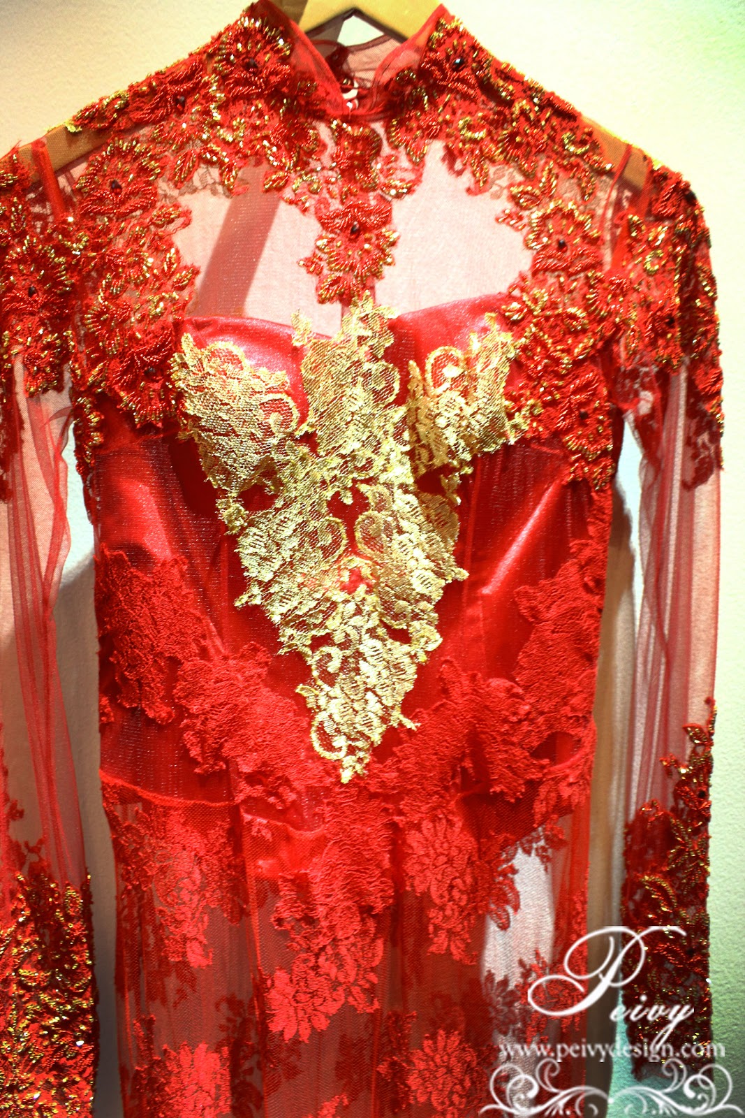 Peivy' for Your Special Moments: Red Kebaya for Weddding Celebration ...