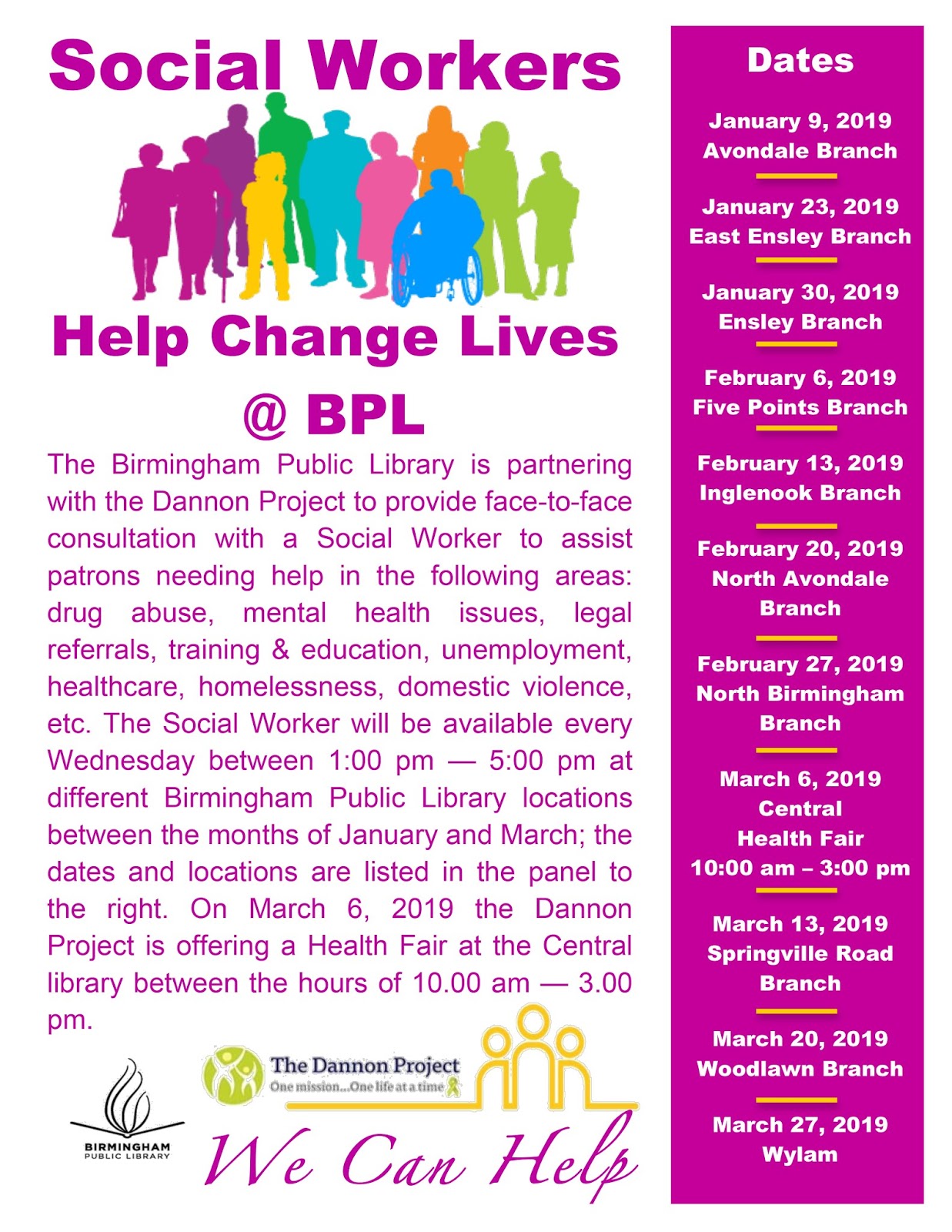 Dannon Project's Social Workers Help Change Lives @ BPL