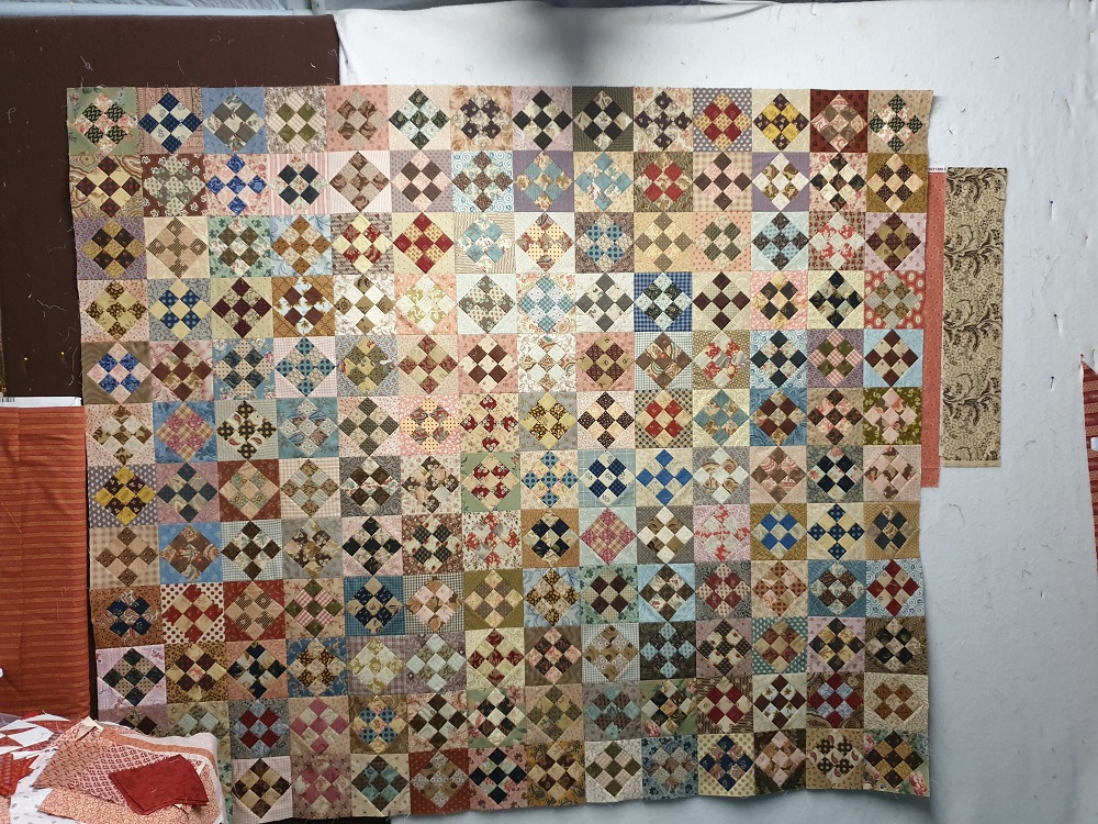 Quilting Twin: charm square ninepatches