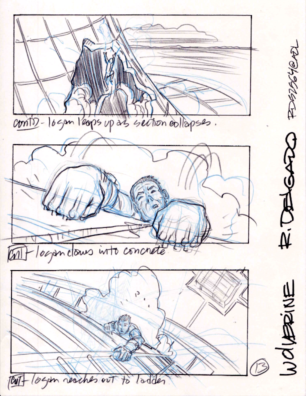 Ricardo Delgado's blog: Wolverine/Deadpool storyboard part 1