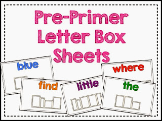 Kindergarten Lifestyle: Pre-Primer Letter Box Freebie