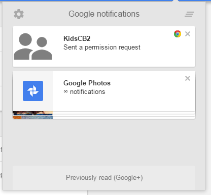 Chrome Notifications in Google's Navigation Bar