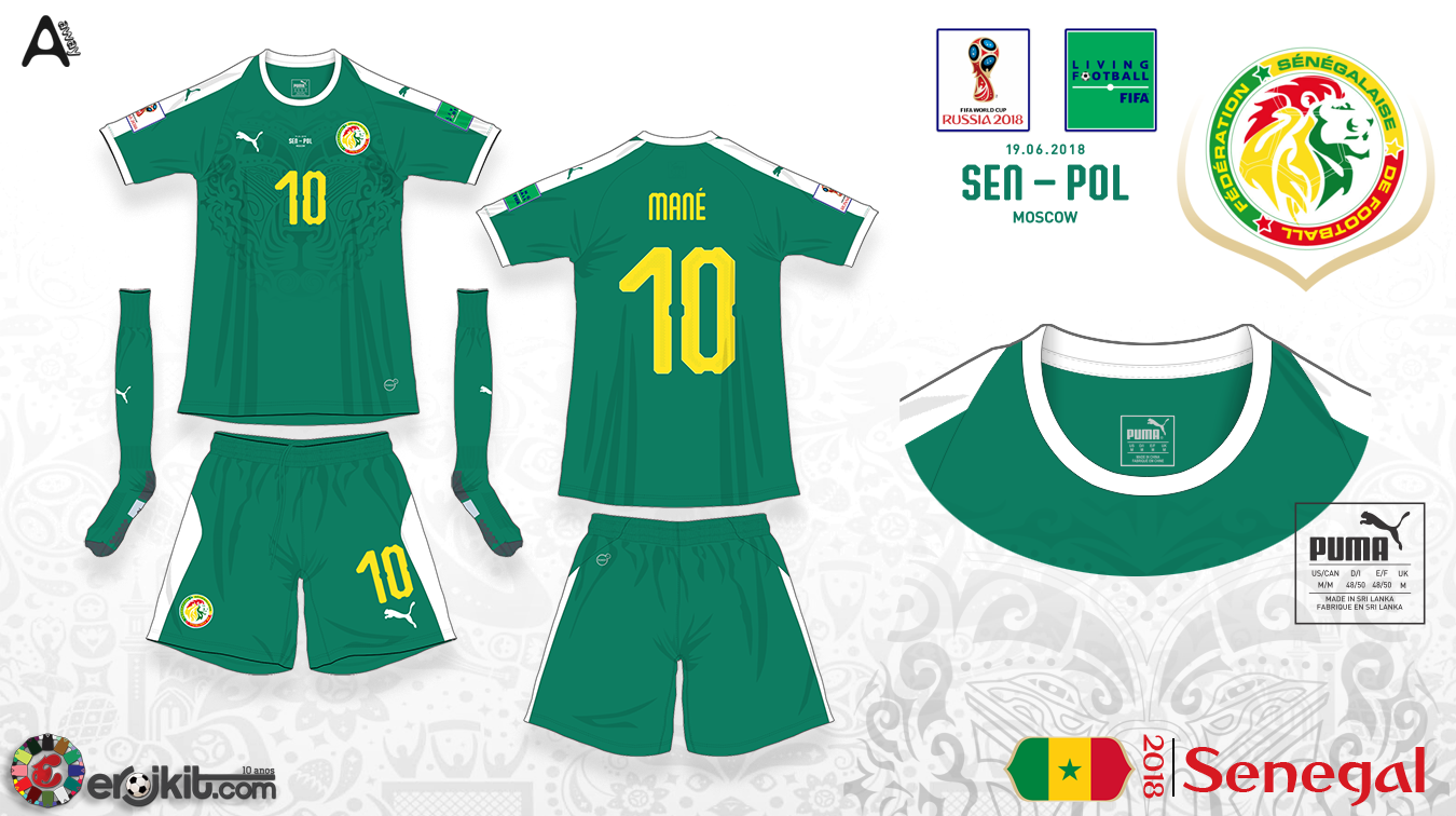 Kit Design, by eroj: 2018 Senegal WC