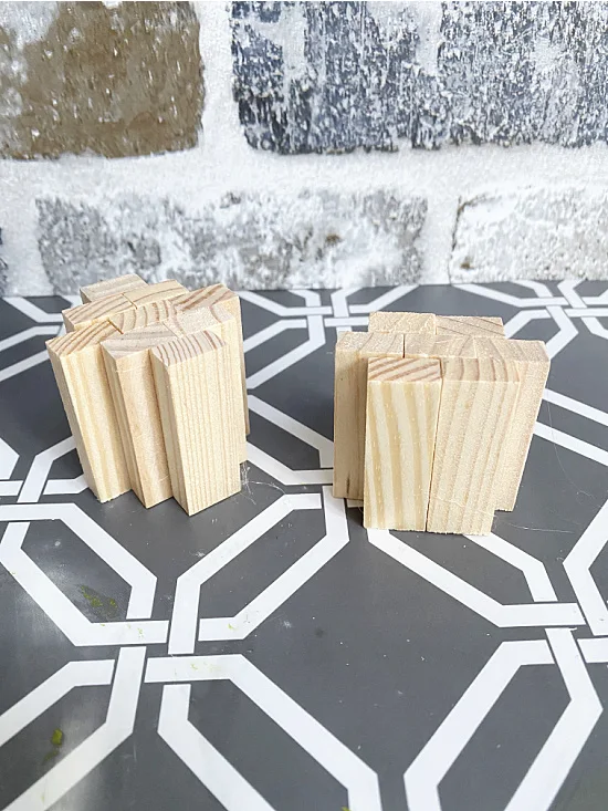 Mini Wooden Block Pumpkins