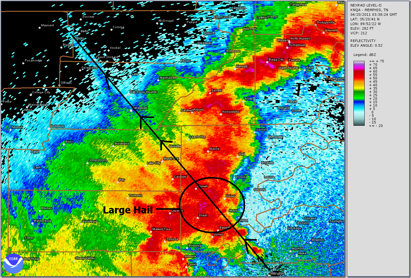 Ryan's Blog: TBSS Indicates Large Hail
