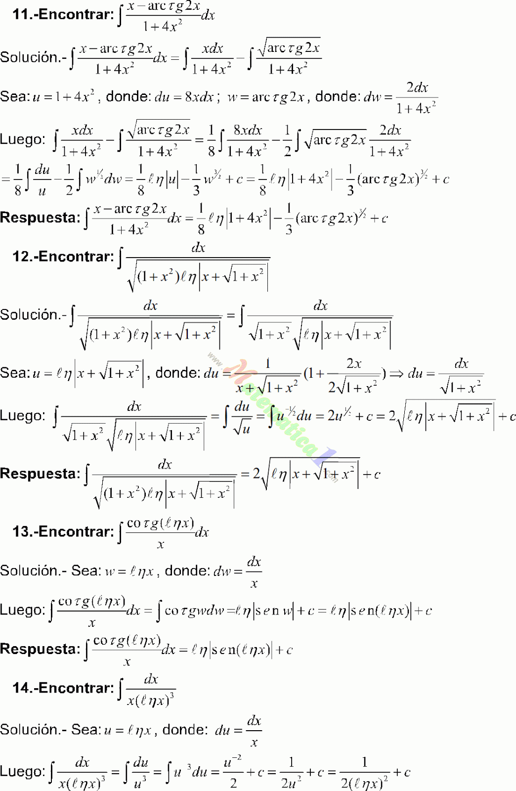 INTEGRALES POR CAMBIO DE VARIABLE EJEMPLOS Y PROBLEMAS RESUELTOS PDF