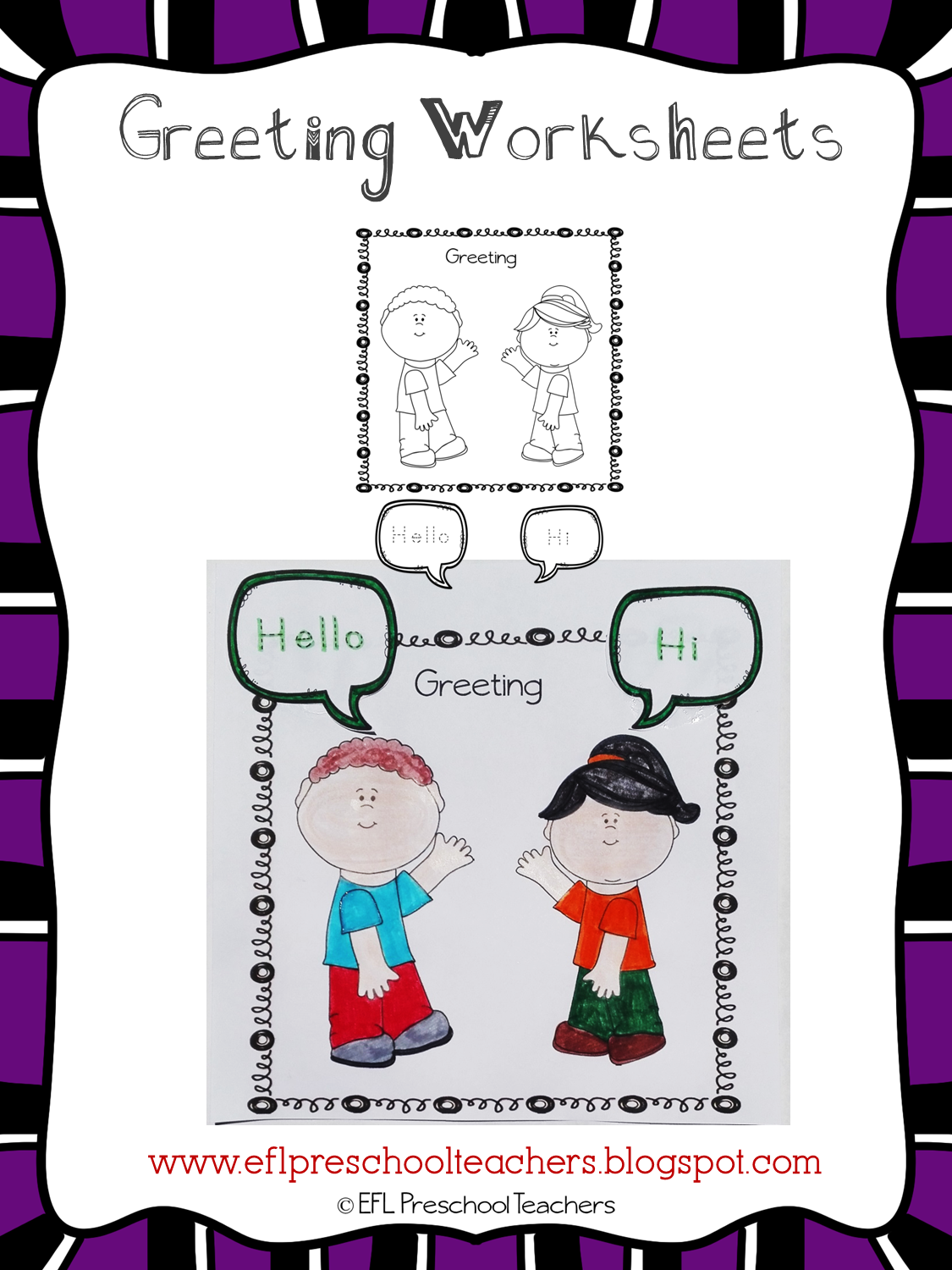 ESL/EFL Preschool Teachers: Greetings Theme Resources for ELL