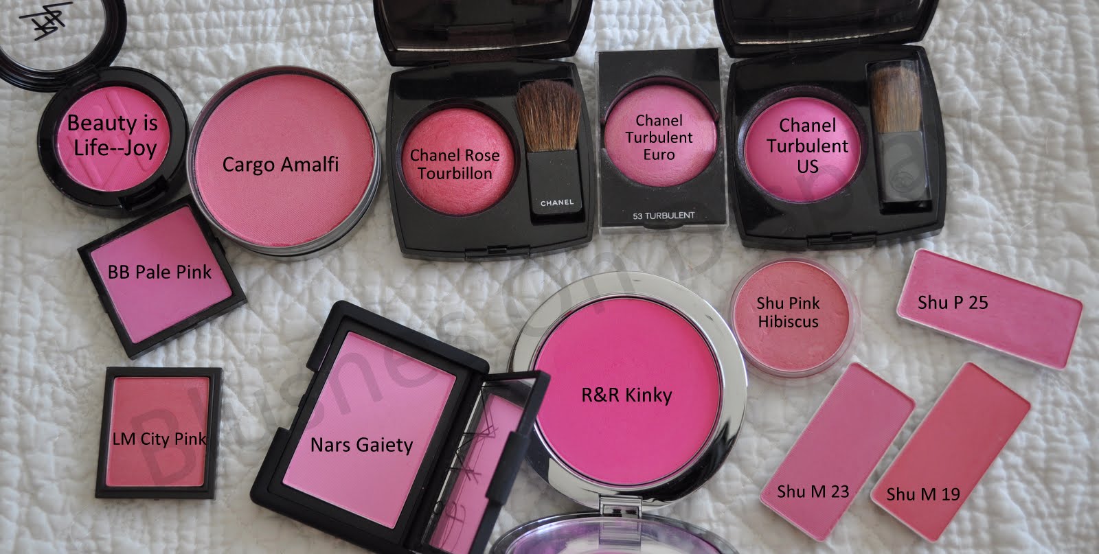 Blushes on Display: A Beautiful Bunch of Bright Pink Blushes