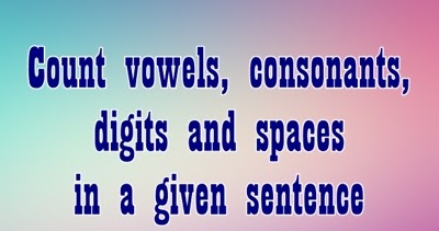 write a program in Java to input a line to Count the Number of vowels ...