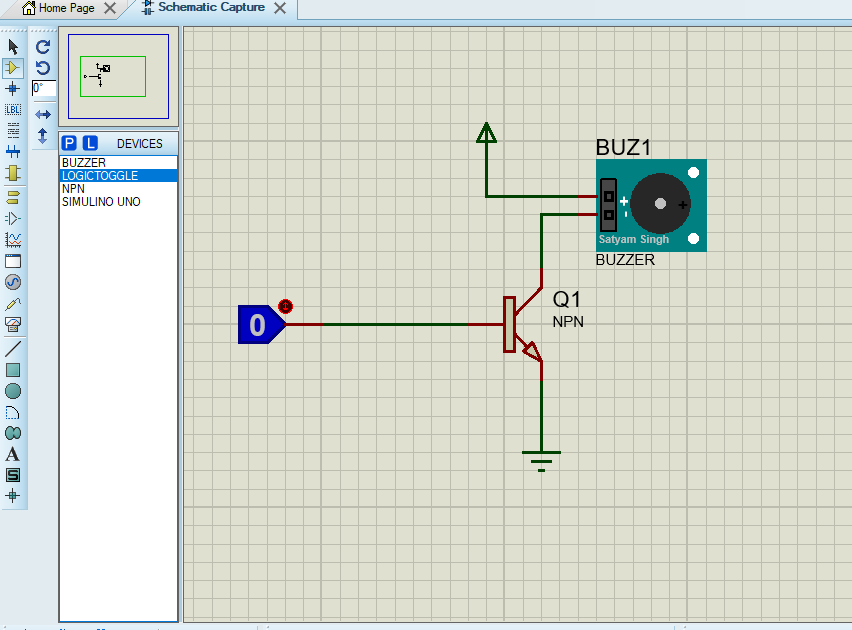 Buzzer breakout Library for Proteus