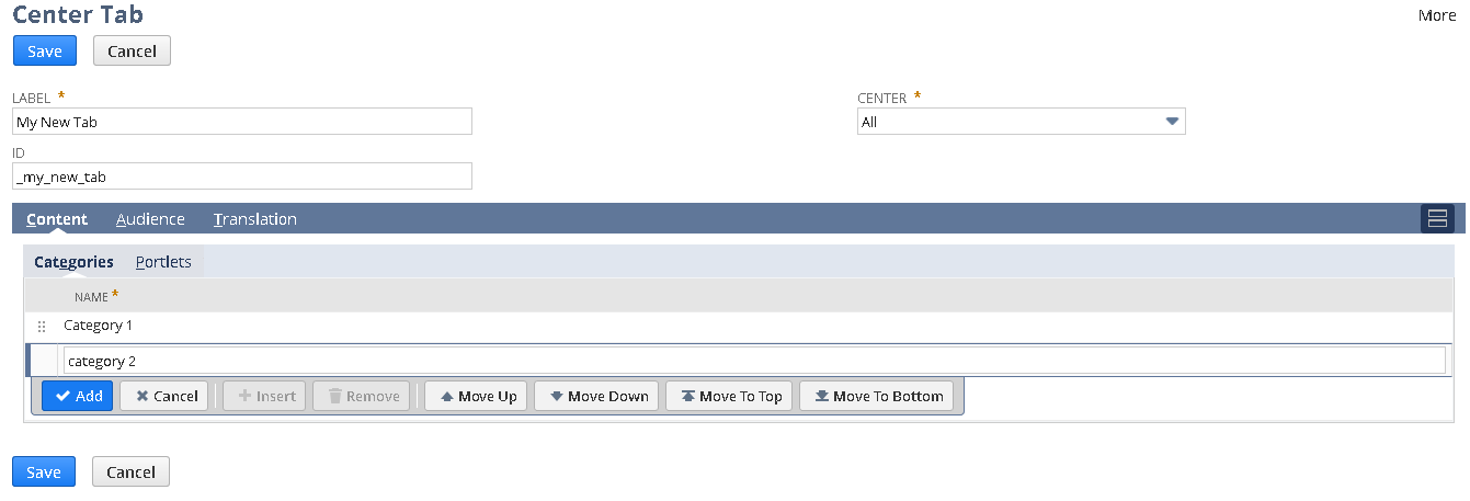 How to Add Search Result into Center Tab in Netsuite?