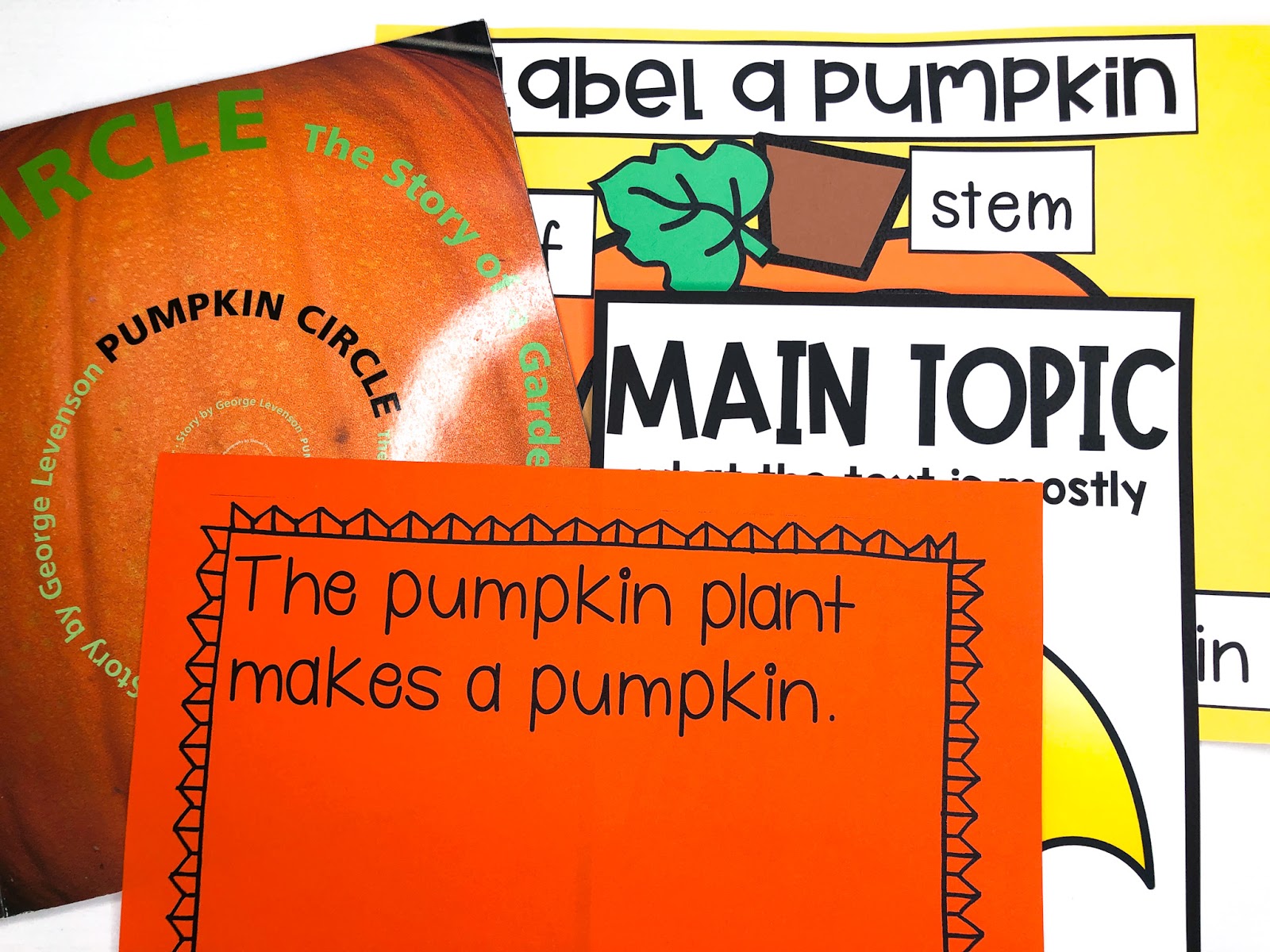 Main Topic and Key Details with Pumpkin Circle Interactive Read Aloud ...