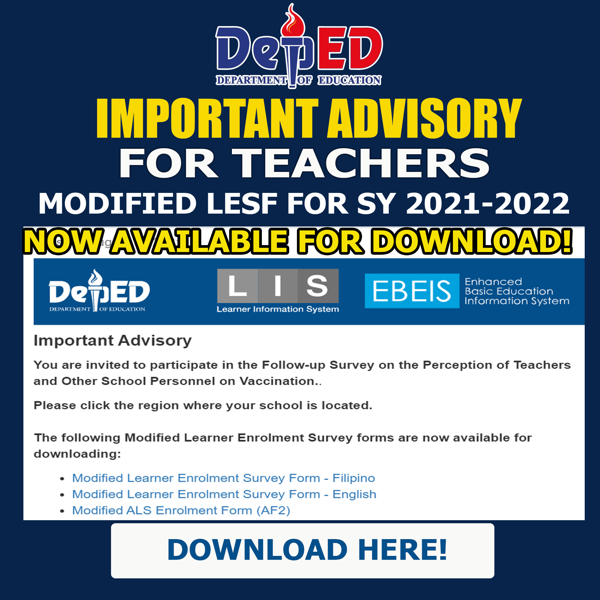 Updates and Instructions on Modified Learner Enrollment Survey Forms ...
