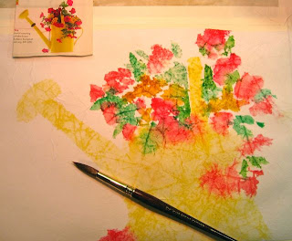 An Artist Labyrinth: Ginny Stiles CZT: Watercolor on Masa Paper