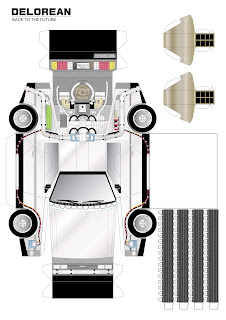 DreamCarsPro: DIY DeLorean DMC-12 Time Machine Paper Model