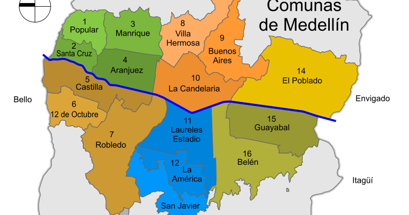 Medellín, Ciudad de la eterna primavera: Mapa de Medellín-Colombia ...