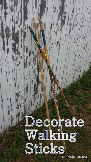 All Things Beautiful: Summer Fun #88: Decorate Walking Sticks