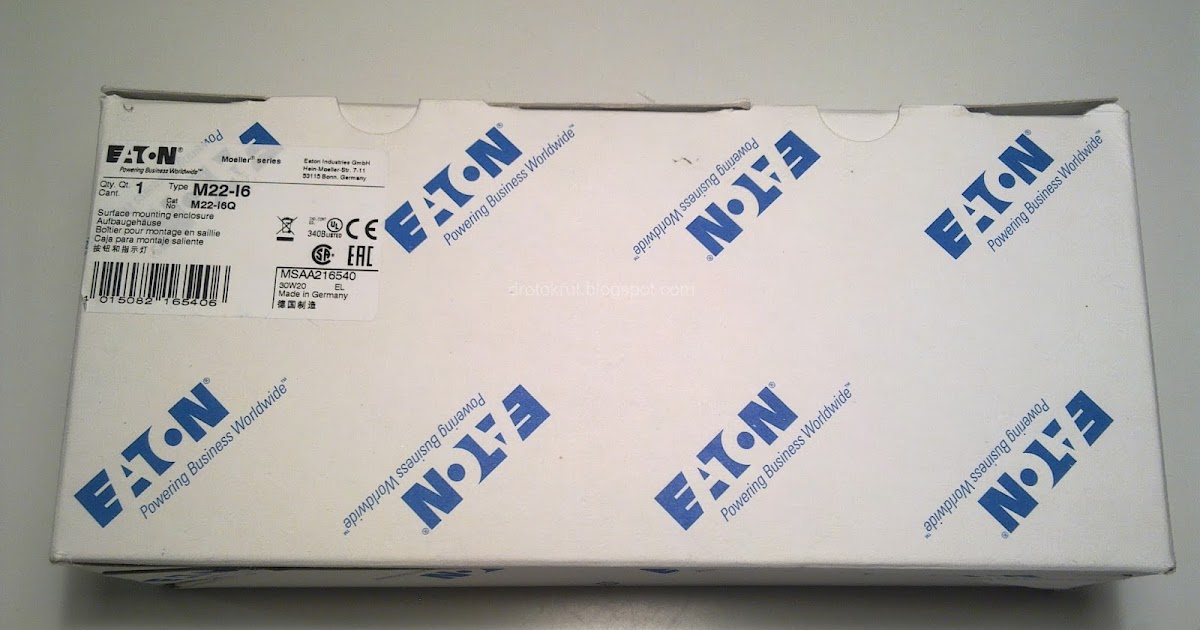 Накладной корпус на 6 элементов Eaton Moeller M22-I6