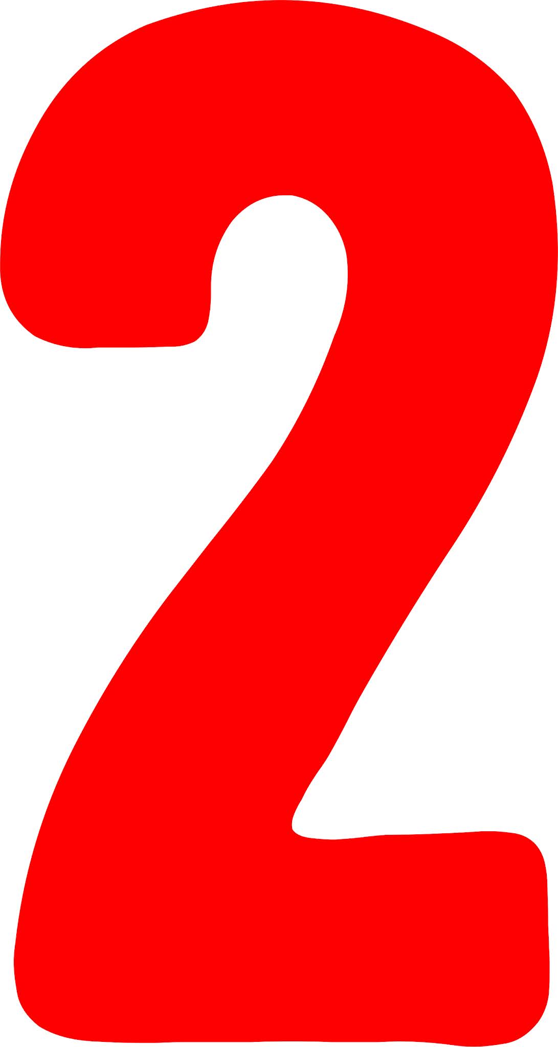 número 2 rojo bonito hd, numeros para decorar fiesta de cumpleaños ...