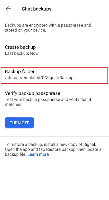 How to backup Signal messages?