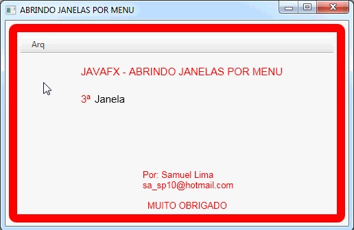 Samuel Lima - Programador C/C++/Java: JavaFX - abrindo janelas por menu