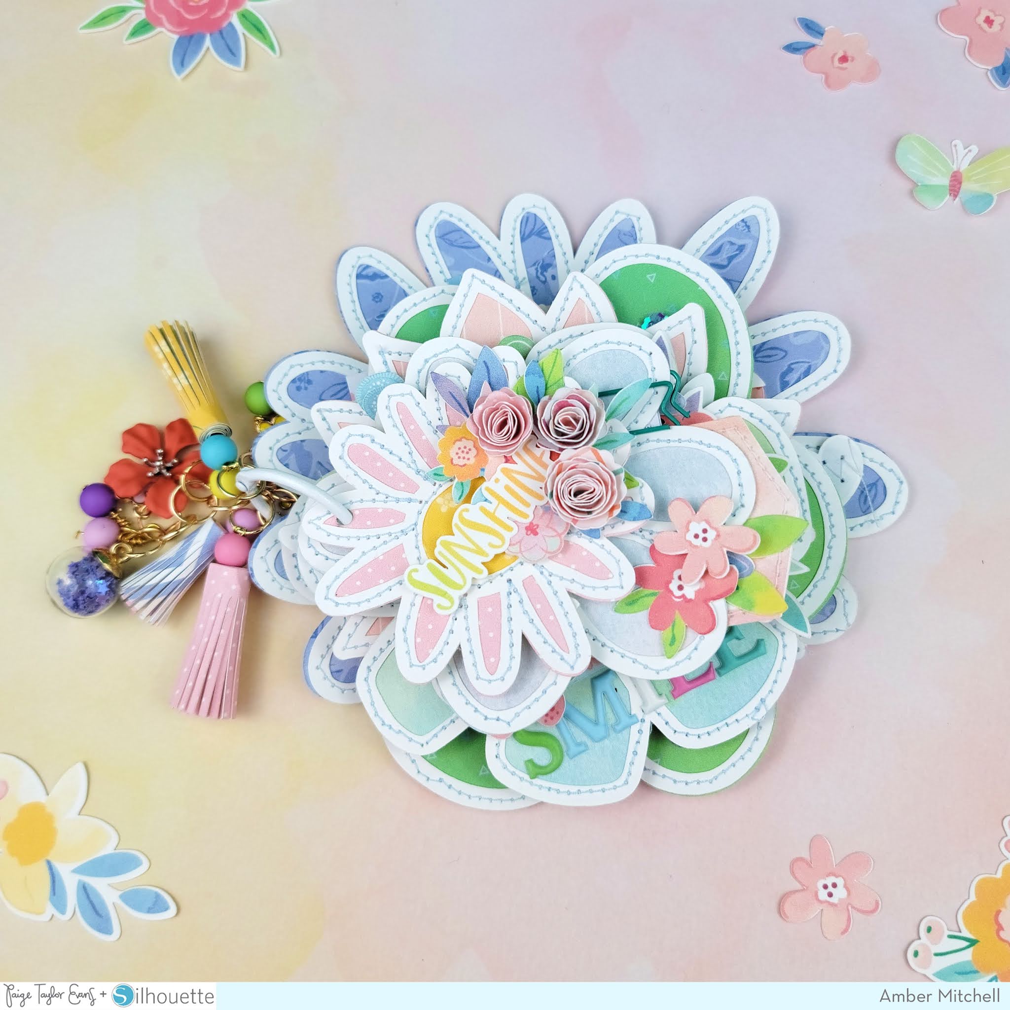 Flower-Shaped Mini Album by Amber Mitchell | Paige Taylor Evans