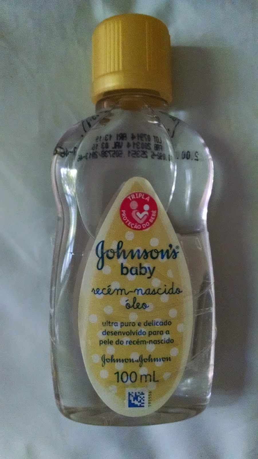 Óleo Recém Nascido Johnson's Baby ~ Vivendo e Maternando