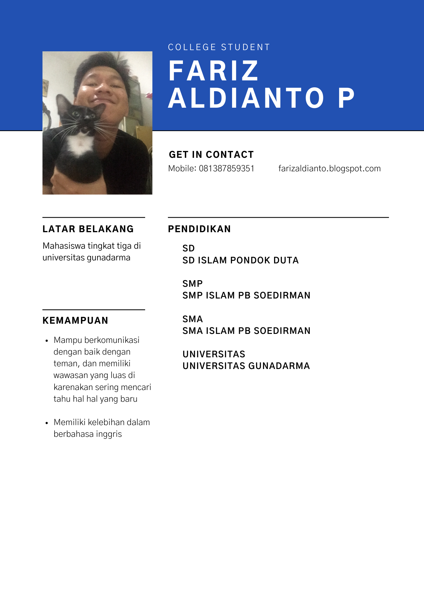 Pembuatan biodata menggunakan Canva
