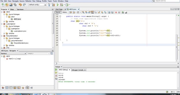 Program Menampilkan Huruf Karakter Dengan Java Netbeans - Belajar Java ...