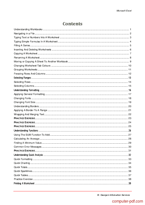 Free Ebook Excel Fundamentals Free Pdf 2020 King Of Excel