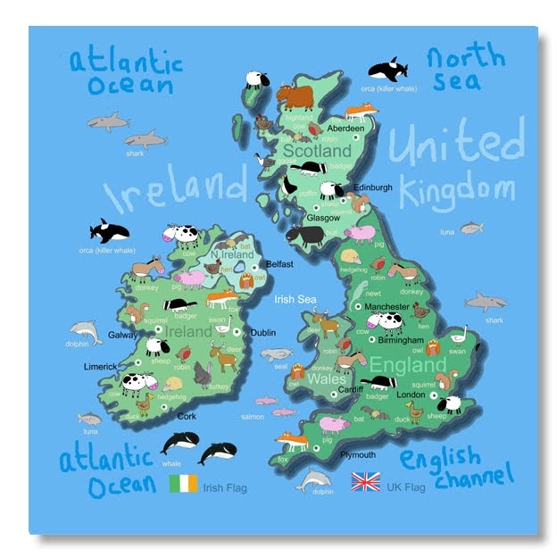 Map of the UK ~ claudia's englishblog