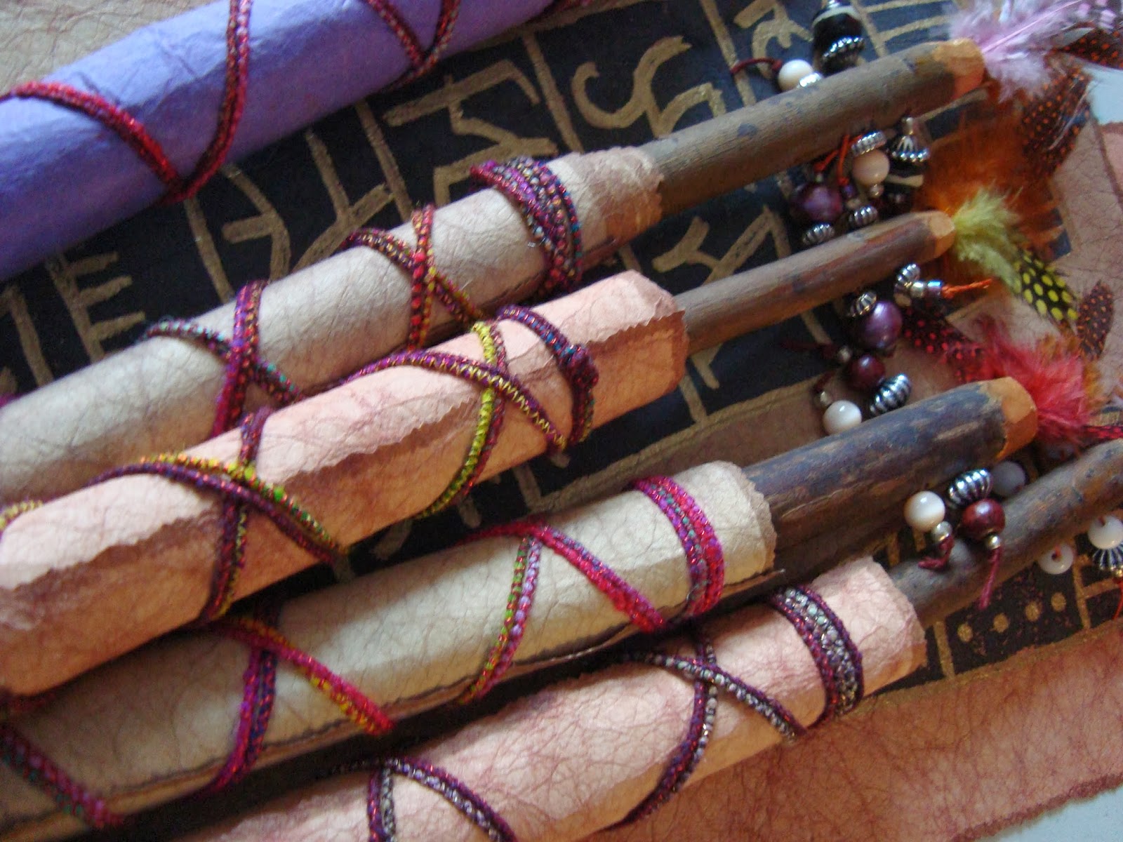 Textile Butterfly: Spell Sticks and other bits...
