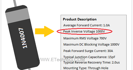 Why PIV rating is very IMPORTANT when purchasing a Diode? - ETechnoG