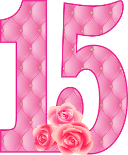 Imprimible Gratis Número 15 Fucsia Png