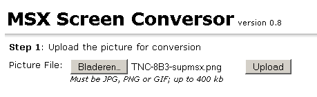 TnC Stuff: Some MSX links: MSX Screen conversor