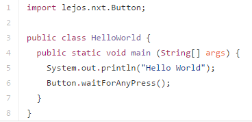 Rampant Robots: Learning Java: Command Line and LeJos