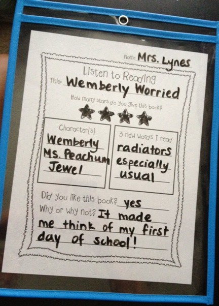 Simply Second Grade: A CHEAP Listen to Reading Idea!